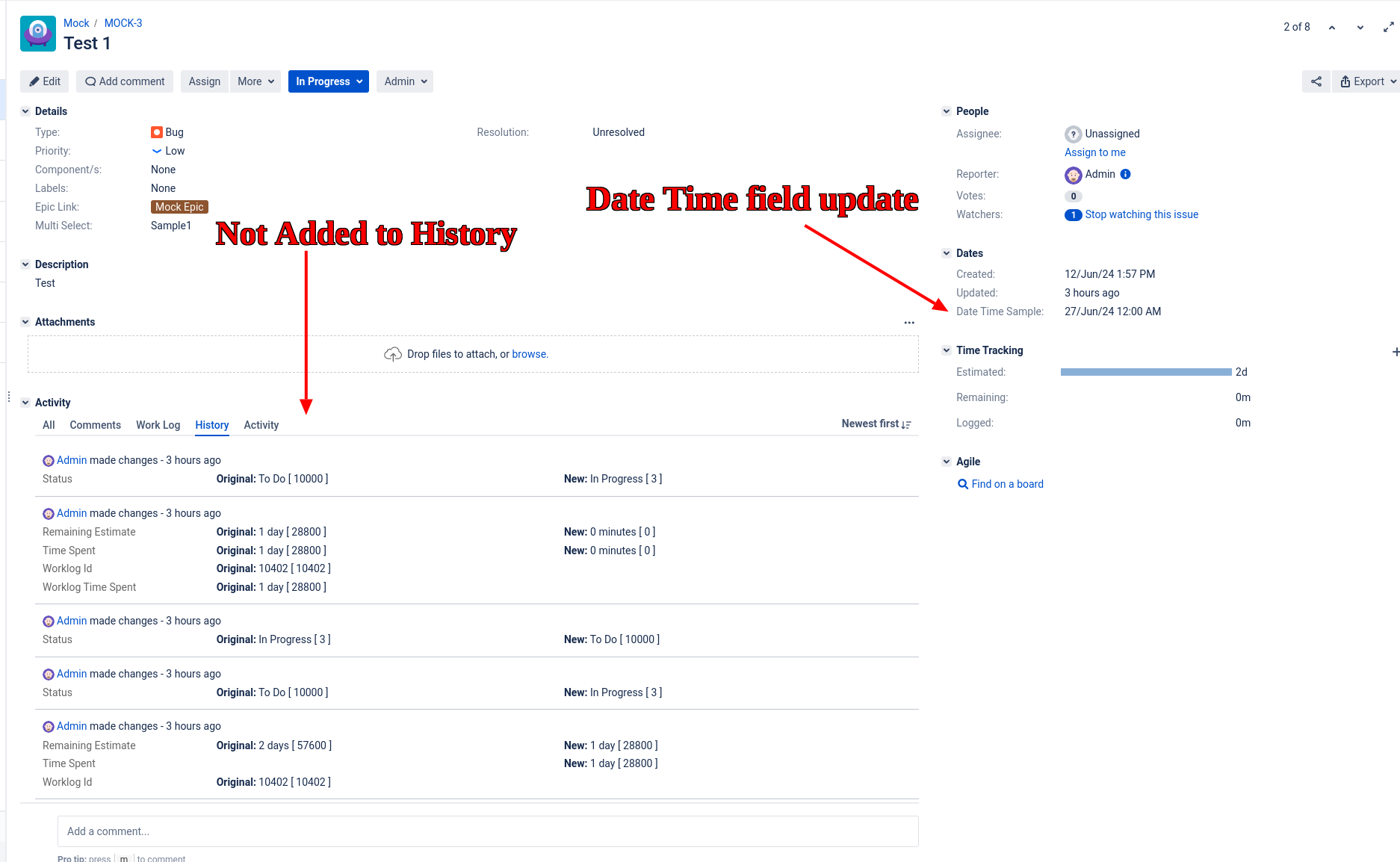 Solved: Update a Jira Date Time Picker field without histo...