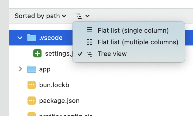 Cannot select file diff table items below certain ...