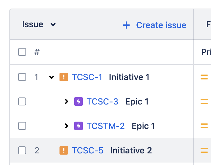 How to create a new parent issue type