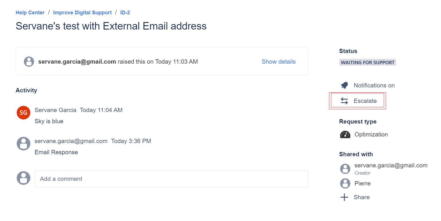 Solved: Remove Escalate button from Customer Portal