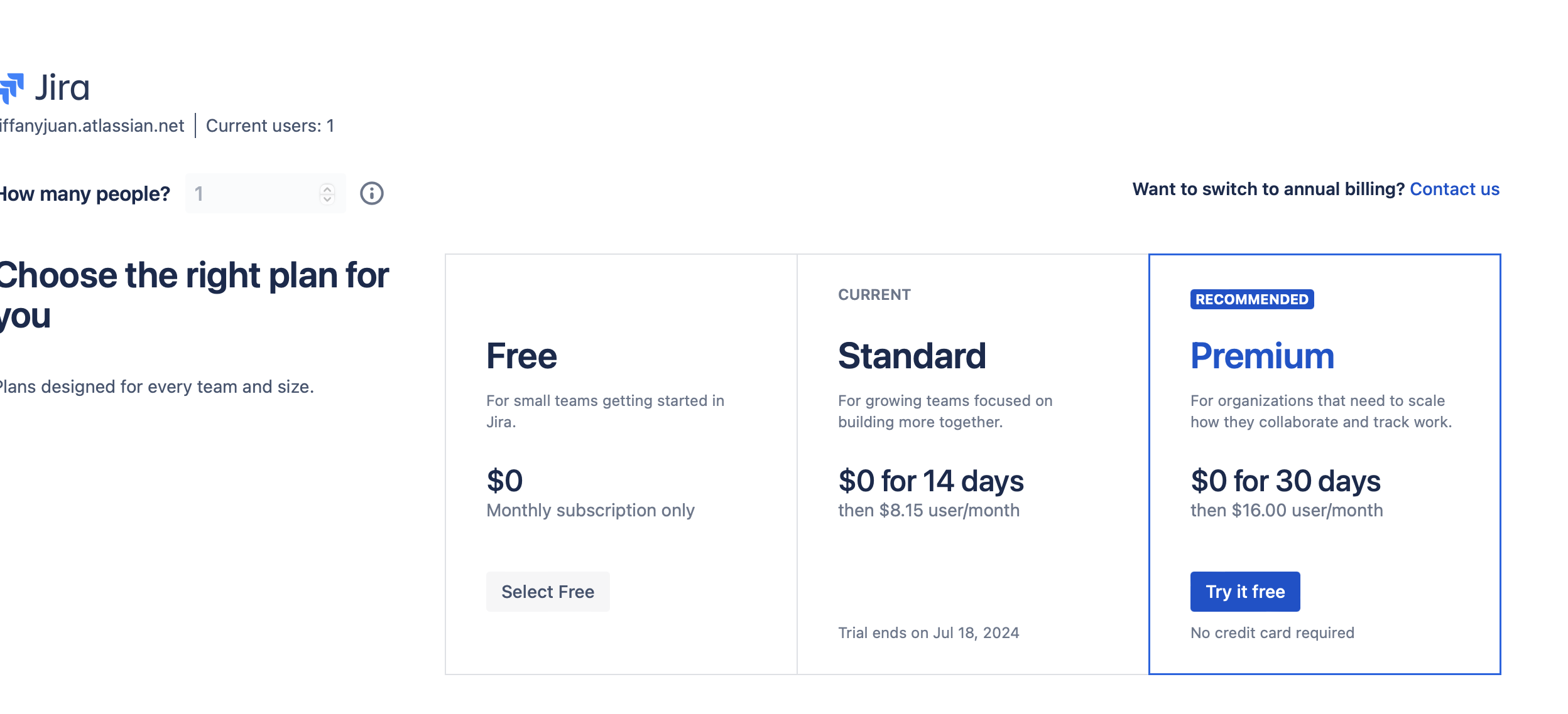 How to change from monthly to anual payments
