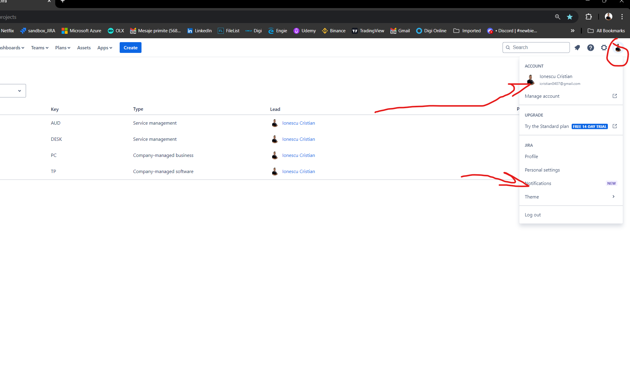 How can i manage my notifications?