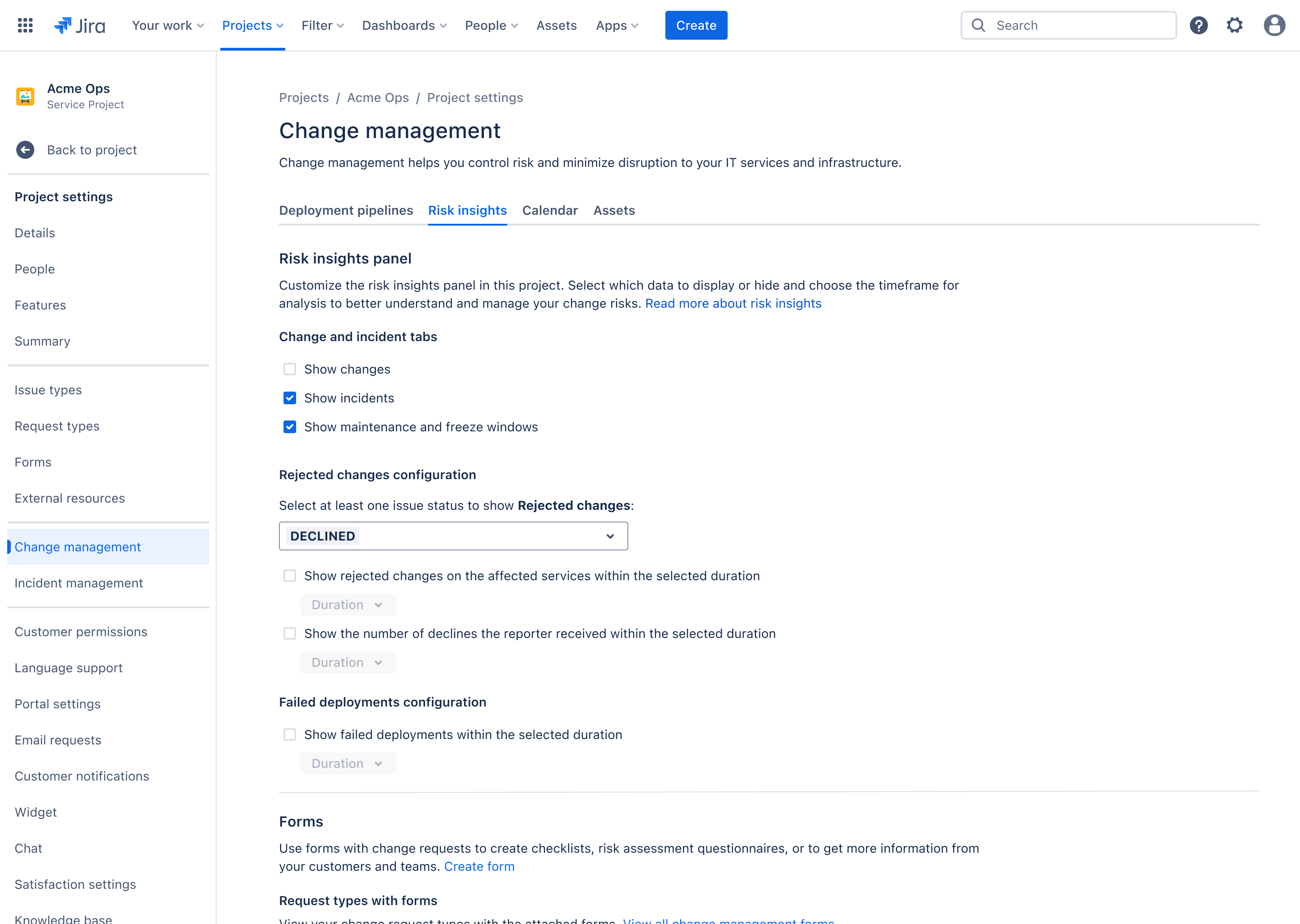 New risk insights for changes in Jira Service Management