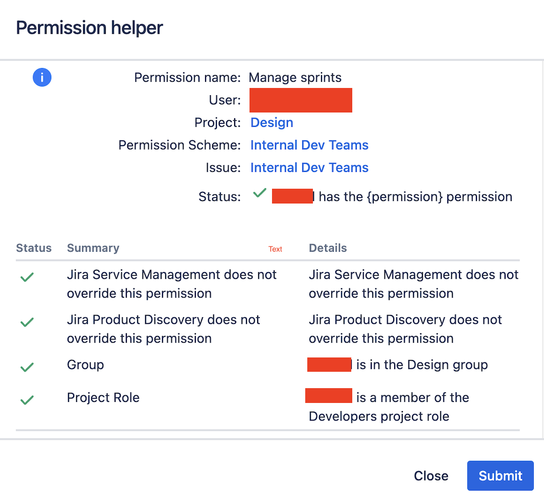 My users with "Manage Sprints" permission cannot c...
