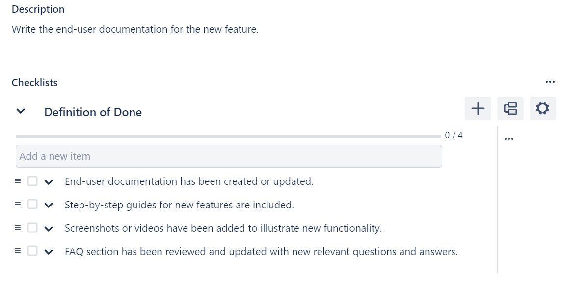 How to track the Definition of Done with Multiple ... - Atlassian Community
