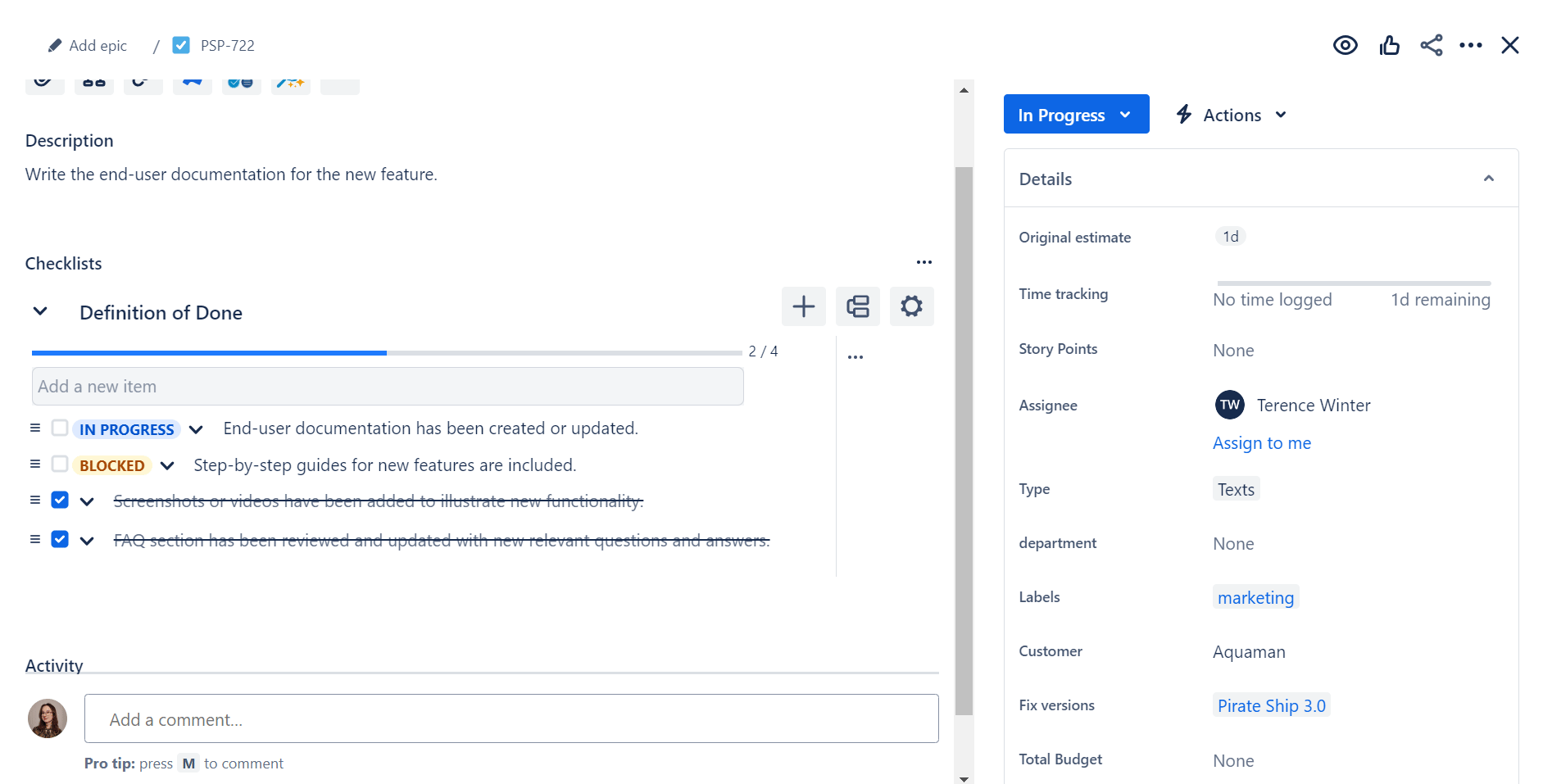 How to track the Definition of Done with Multiple ... - Atlassian Community
