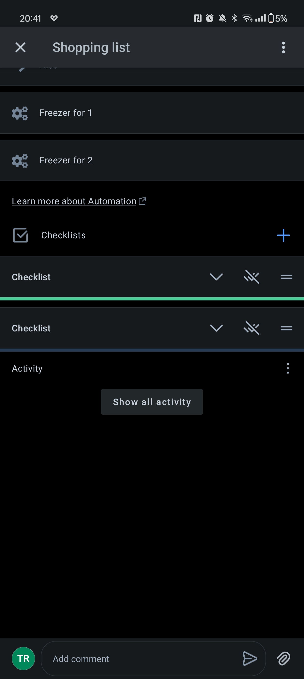 Solved: How do you delete checklist in android app