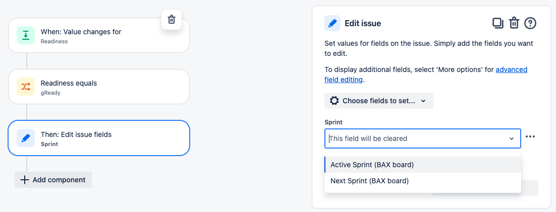 Solved: Automation: Set Sprint Field Value Based On Issue ...