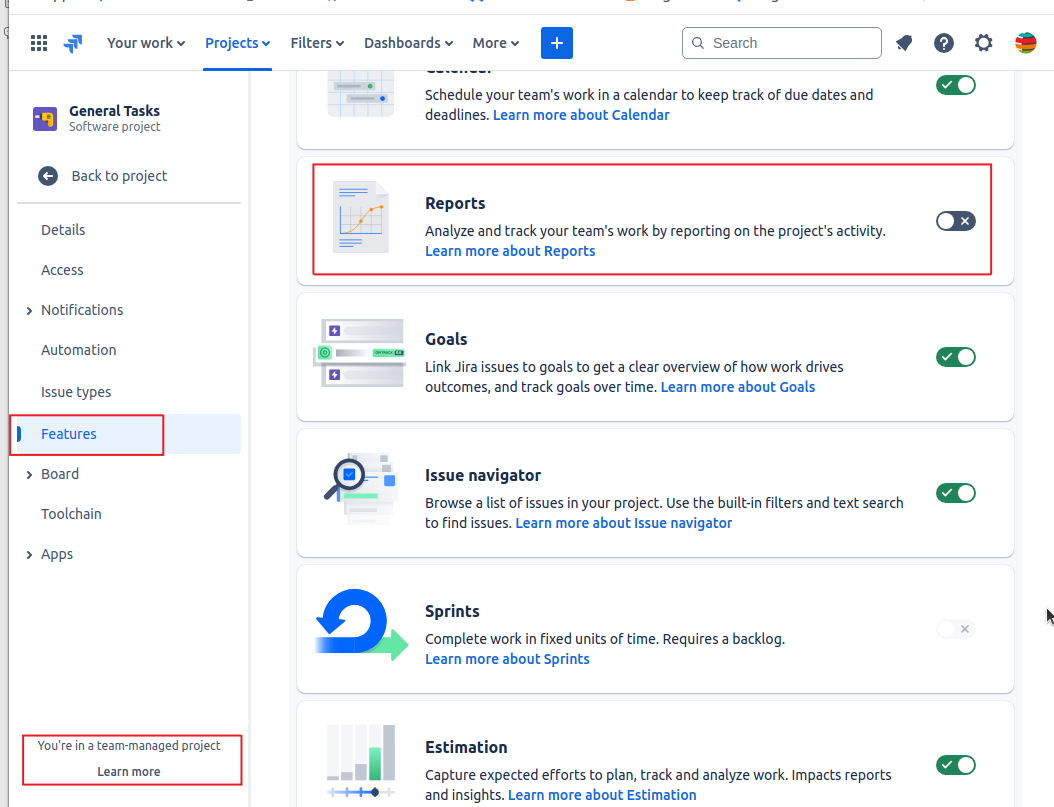 Where can I find Scrum reports in Jira like sprint...