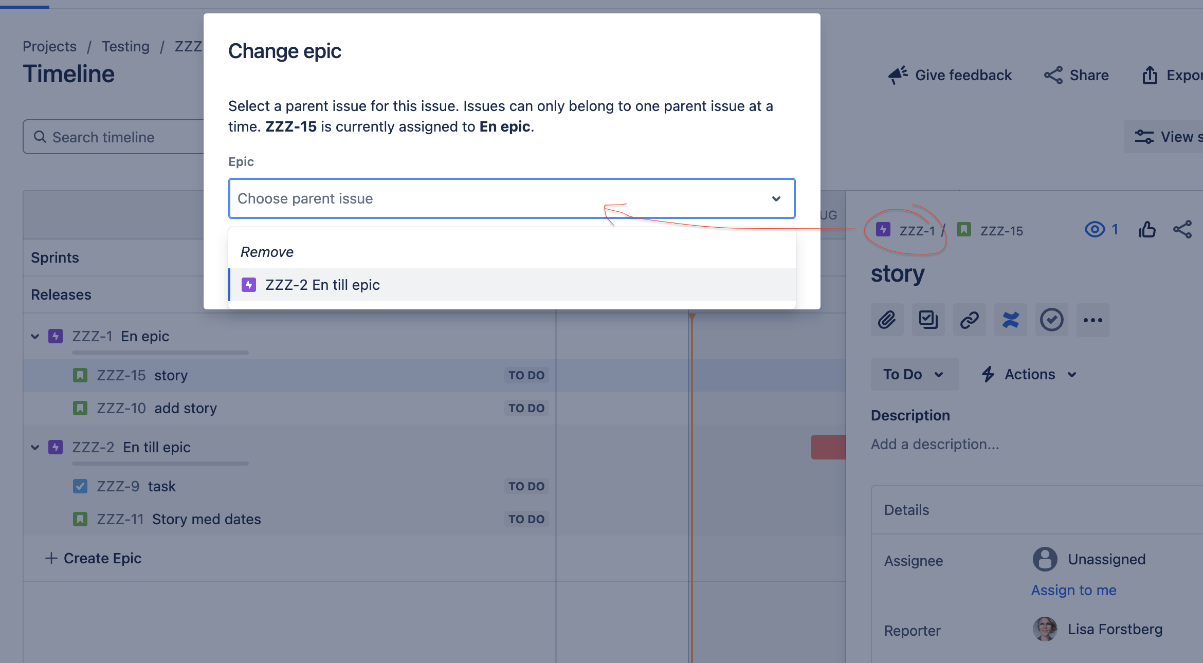 Solved: Easily moving Tasks form one Epic to another Epic