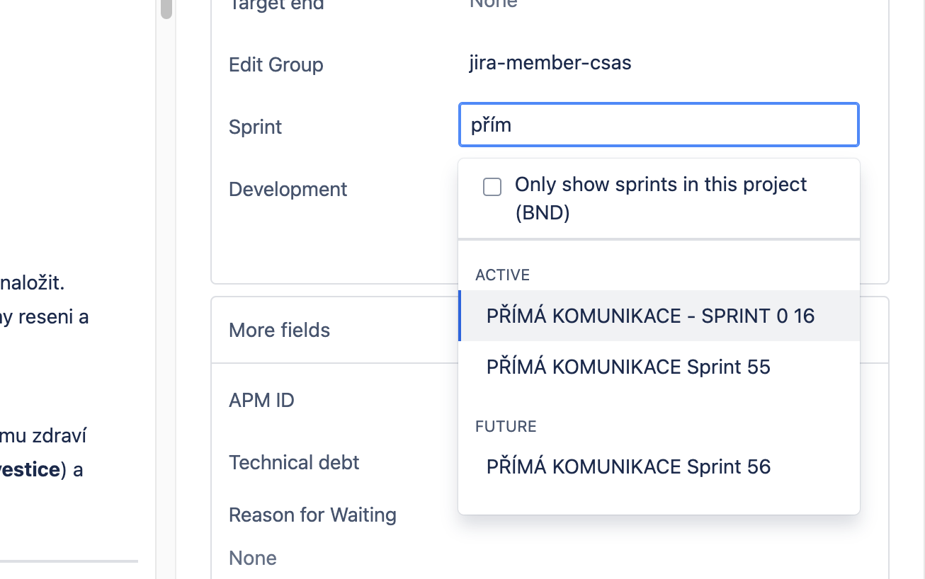 How to enable values in jira sprint project checkb...