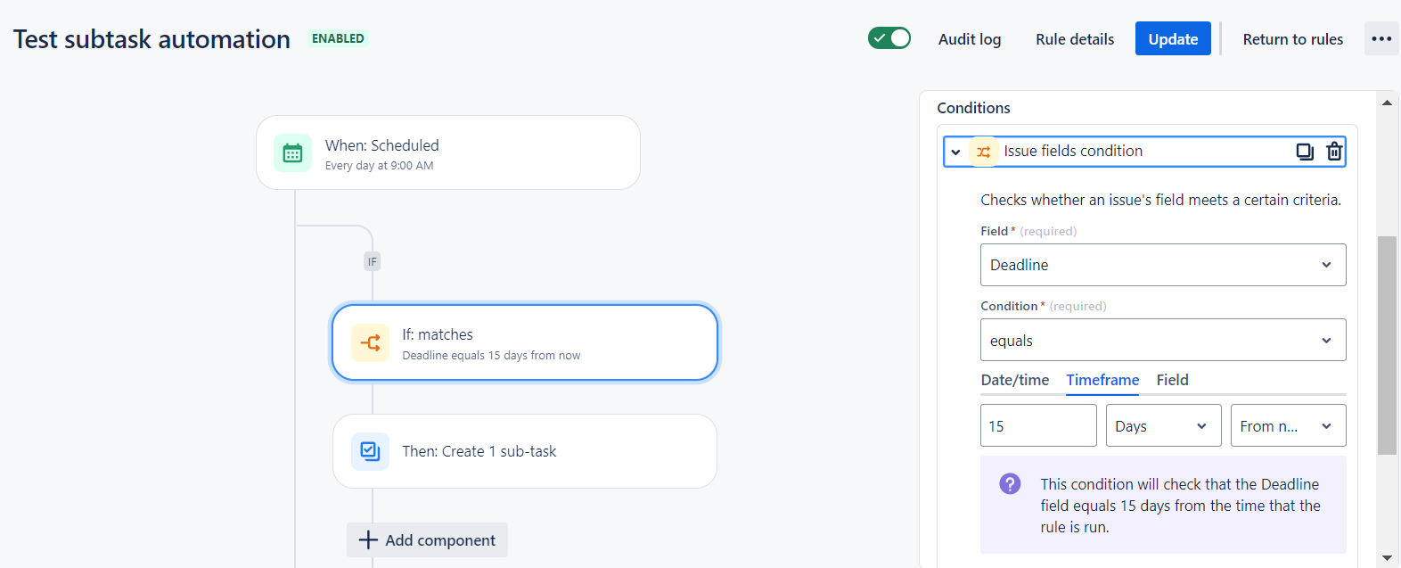 How to automate the creation of subtasks based on ...
