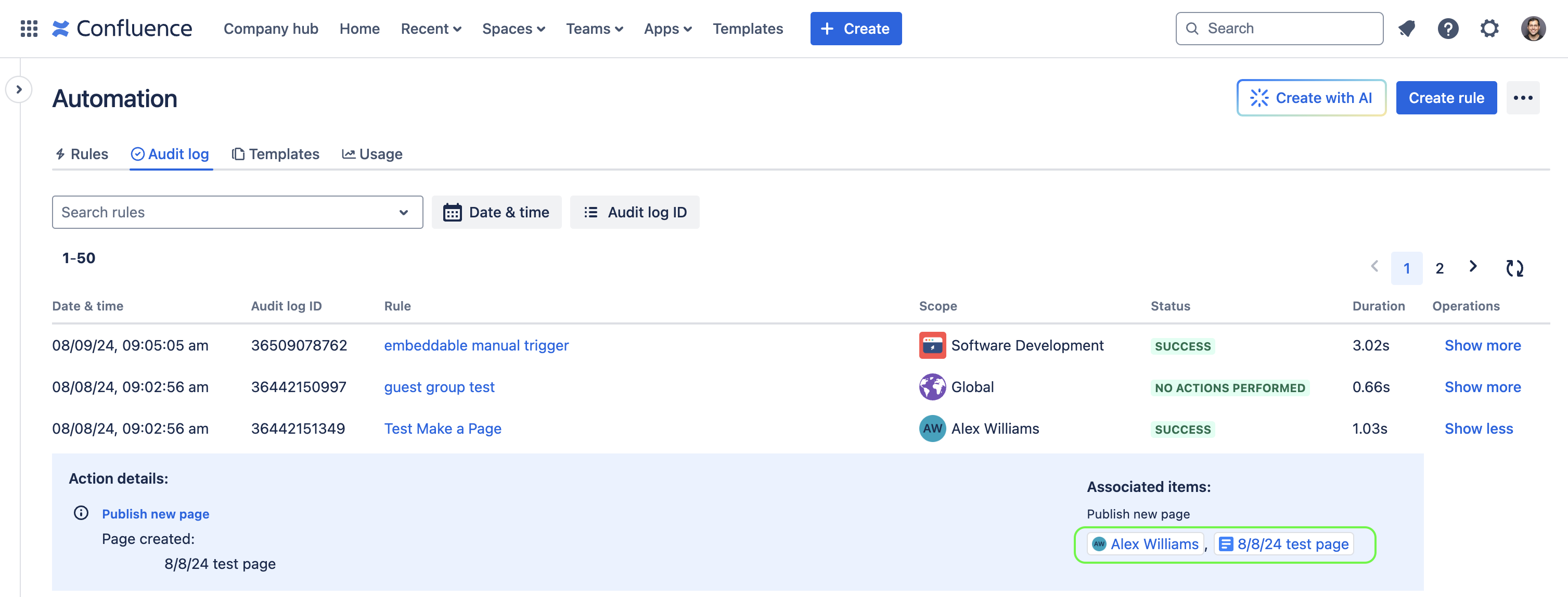Audit Log Associated Items as Smart Links + 1 Awes... - Atlassian Community