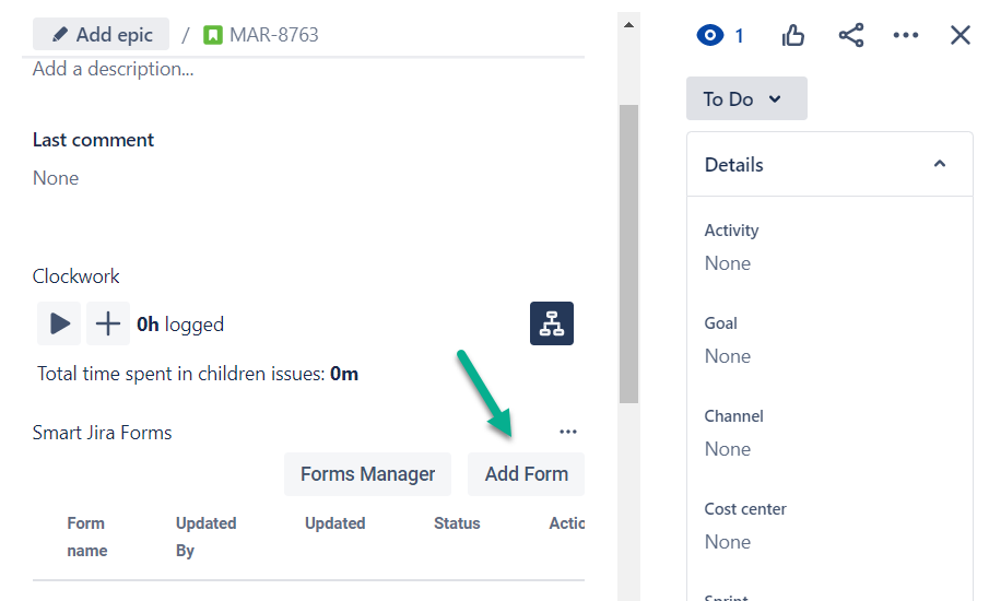 Solved: add a form in a project software