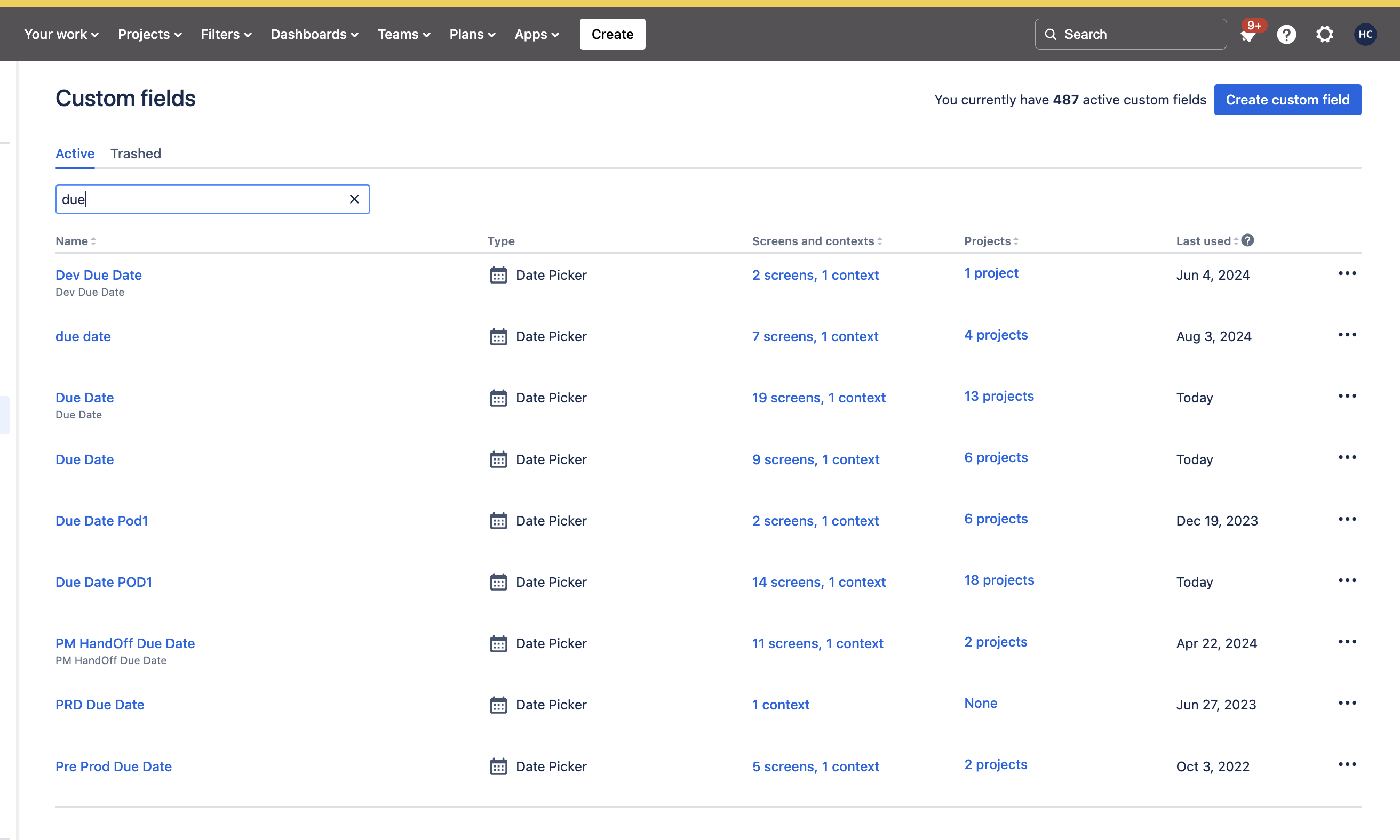 Solved: Custom field name varying in issue view as compare...