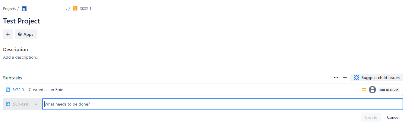 Issue (Level 2) has Child Issues (Level 1) and Sub...