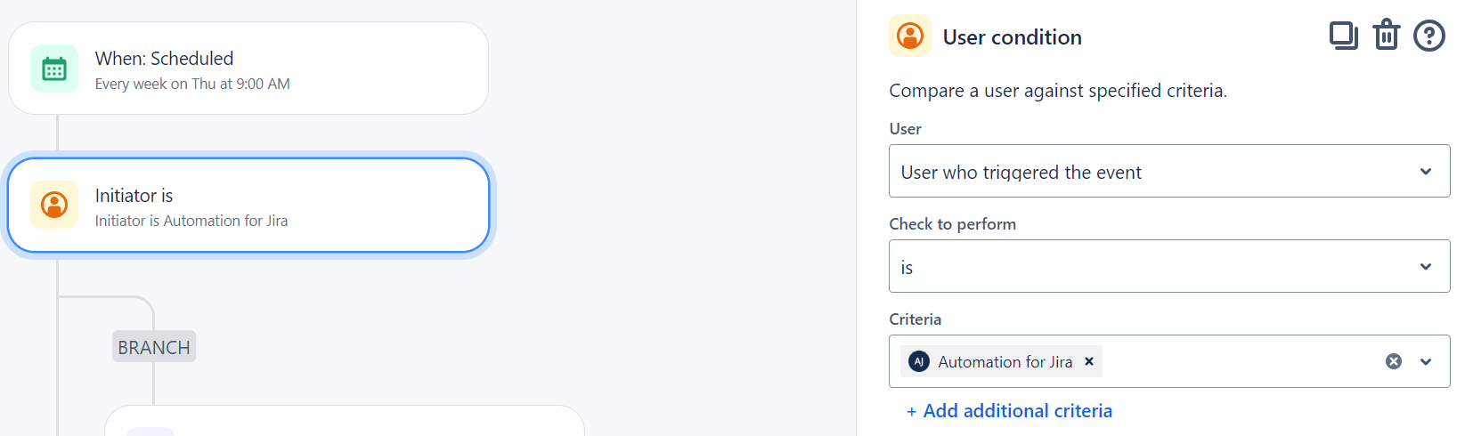 Solved: Jira Automation - Checking if initiator is Jira au...