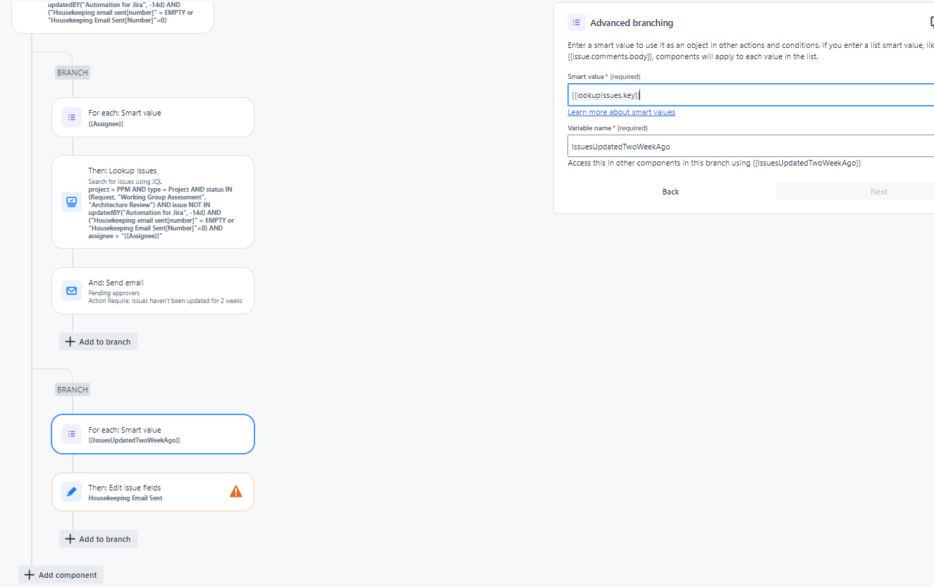 Jira Automation - Edit Issue Fields Error