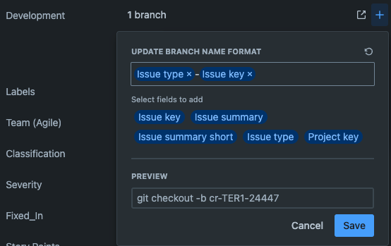 Branch Name in BitBucket from "Create Branch" does...