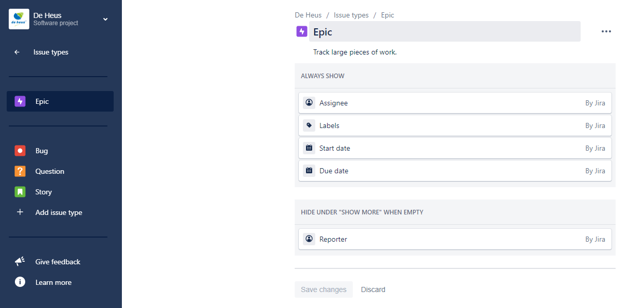How to rename Epic Header in Roadmap