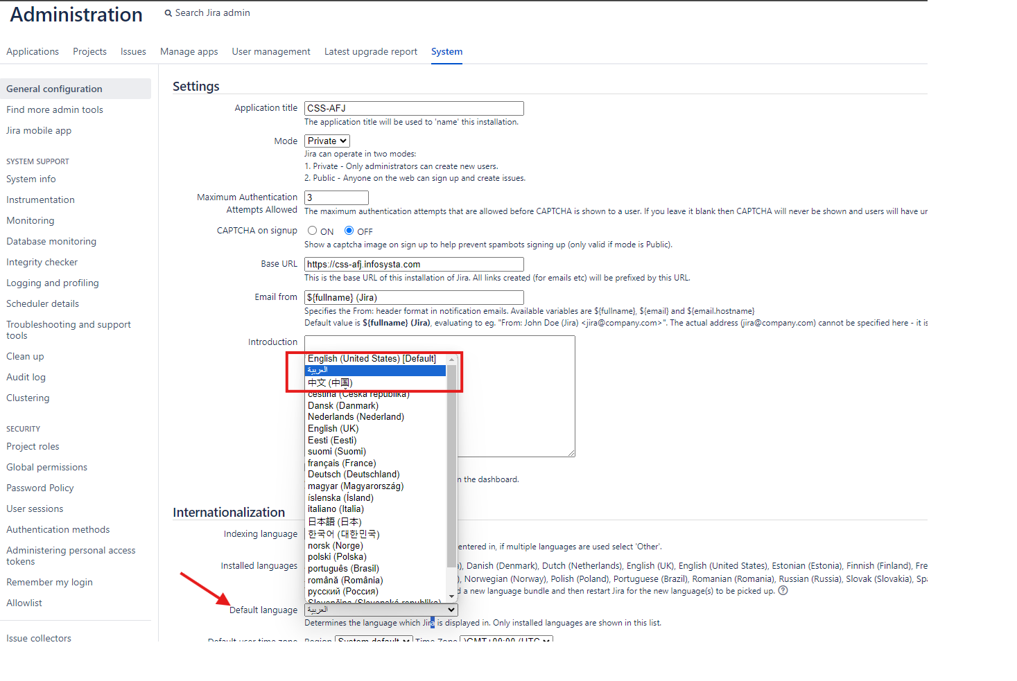 Solved: How do I change my language into Arabic in Jira?
