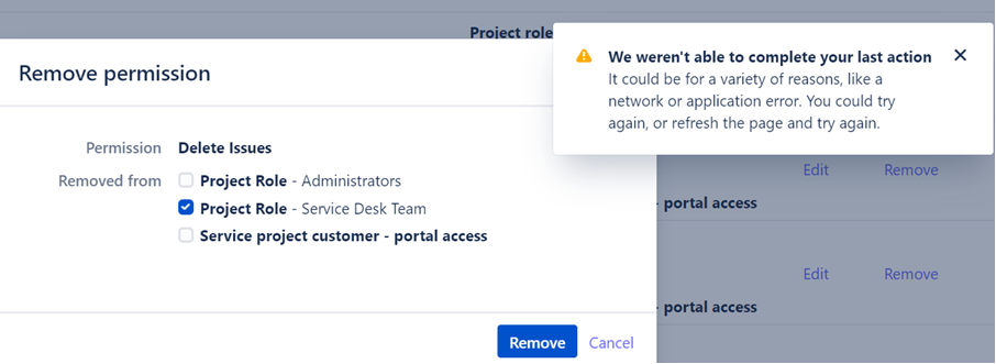 Solved: Remove permission to delete issues