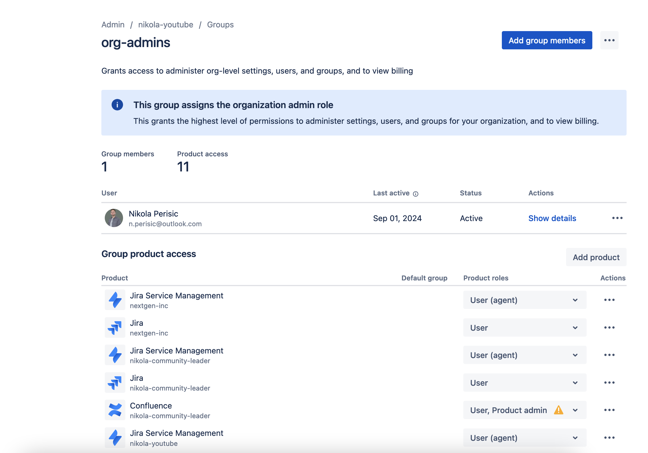 How to change the existing organization administra...