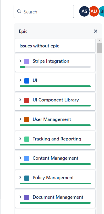 Hi, is there a way to hide the "Done" epics in the...