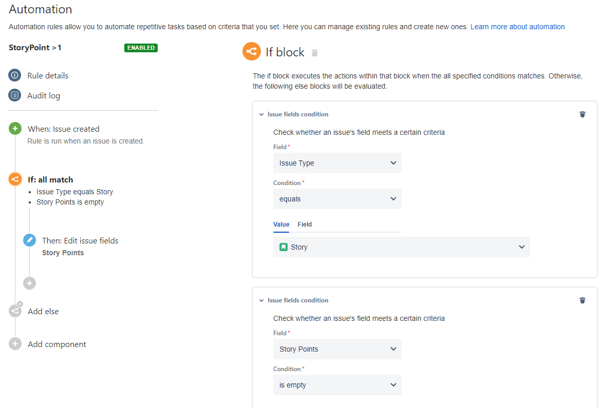 Solved: How to default the story point field to 1