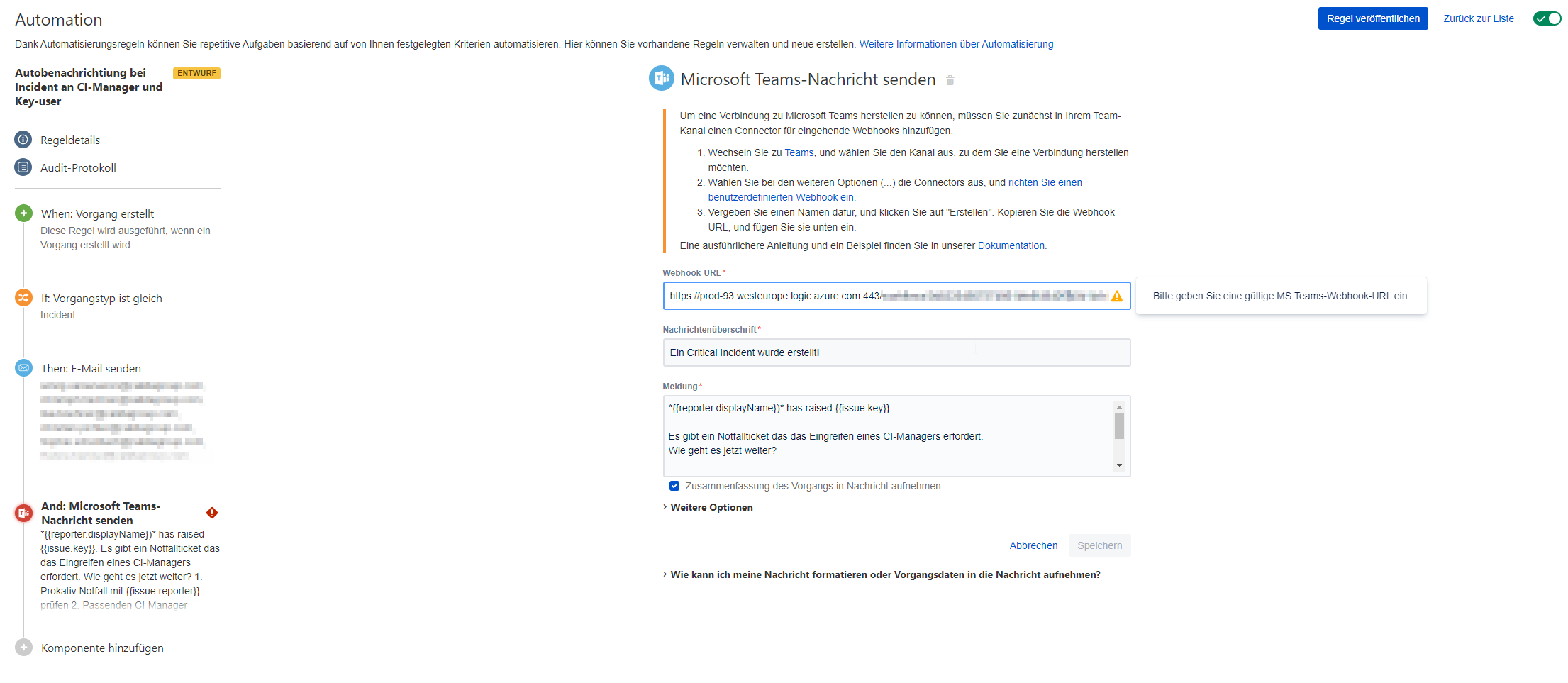 New MS Teams Jira Webhook doesn´t work anymore