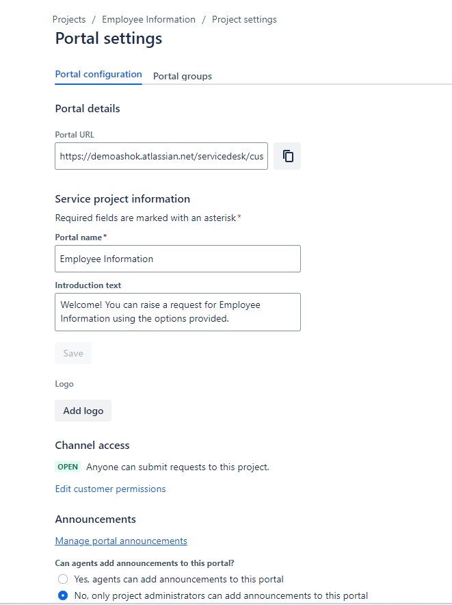 Jira Service Portal format and finding text