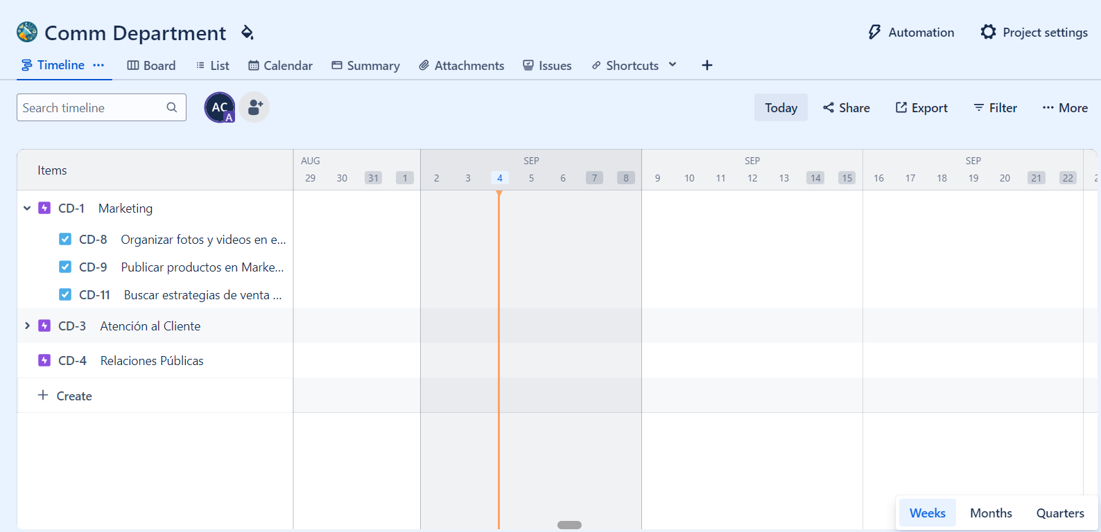 How do I enable the backlog in a non scrum project...