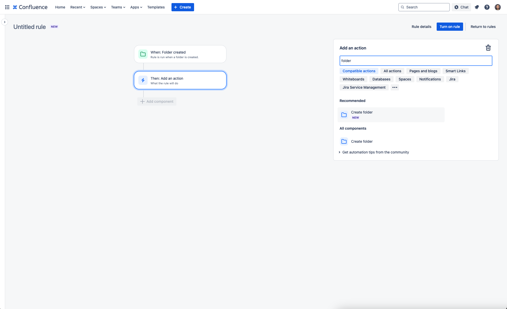 Confluence Automation Folders Content Organiza Atlassian Community