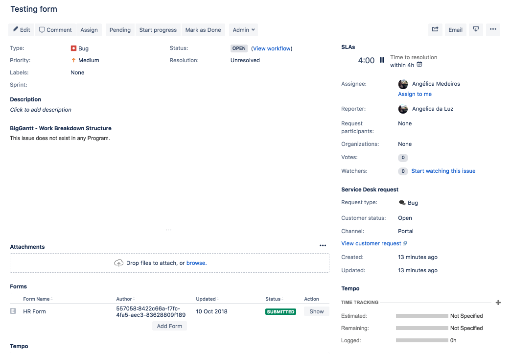 opinions on best way to represent a request form i...
