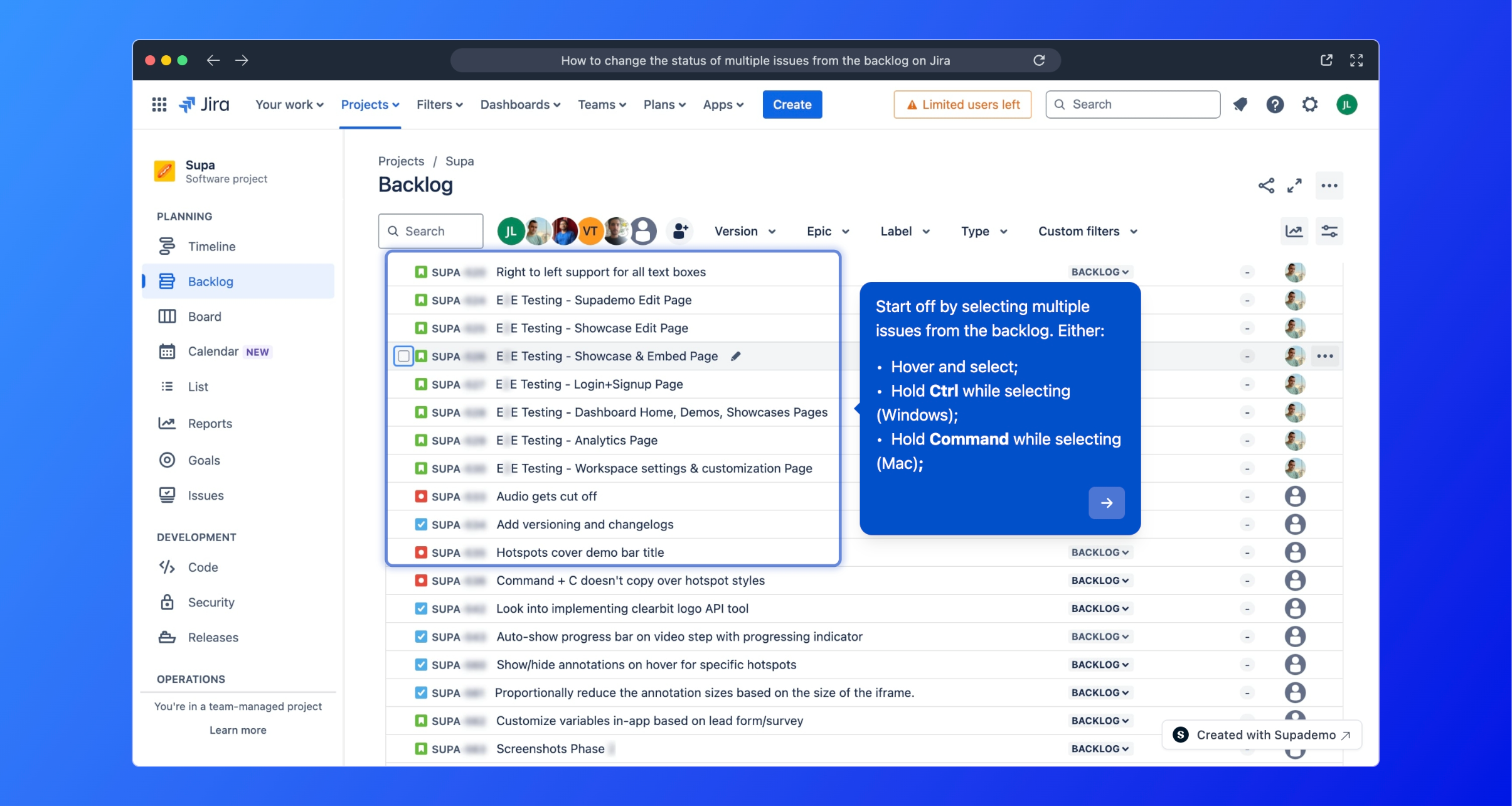 Change the status of multiple issues directly from... - Atlassian Community
