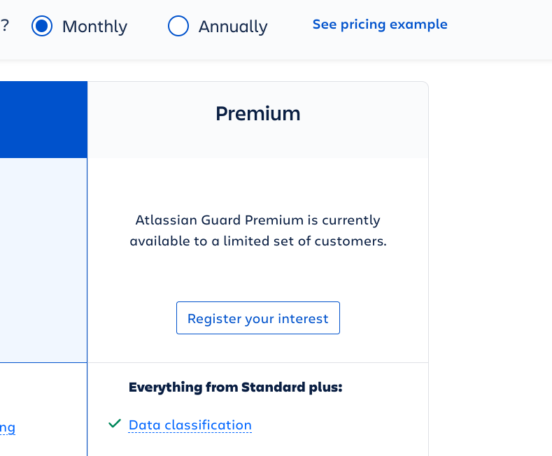 How much is Premium going to be, (and could Atlass...