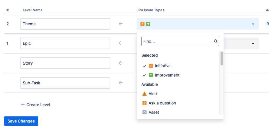 Trying to make 2 issue types parents links in same...