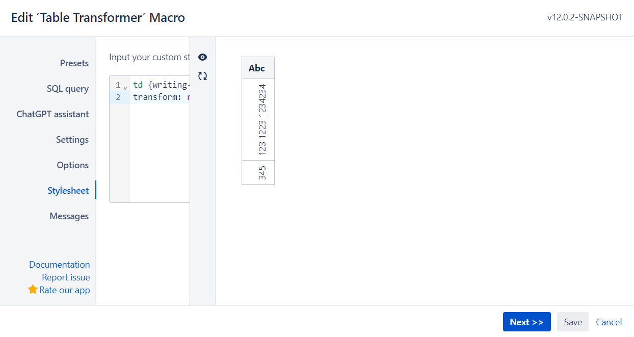 Solved: How to write text in table vertically