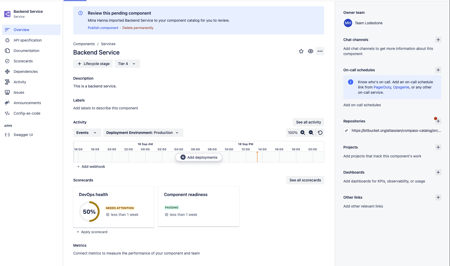 Admins can now review and approve components in Compass