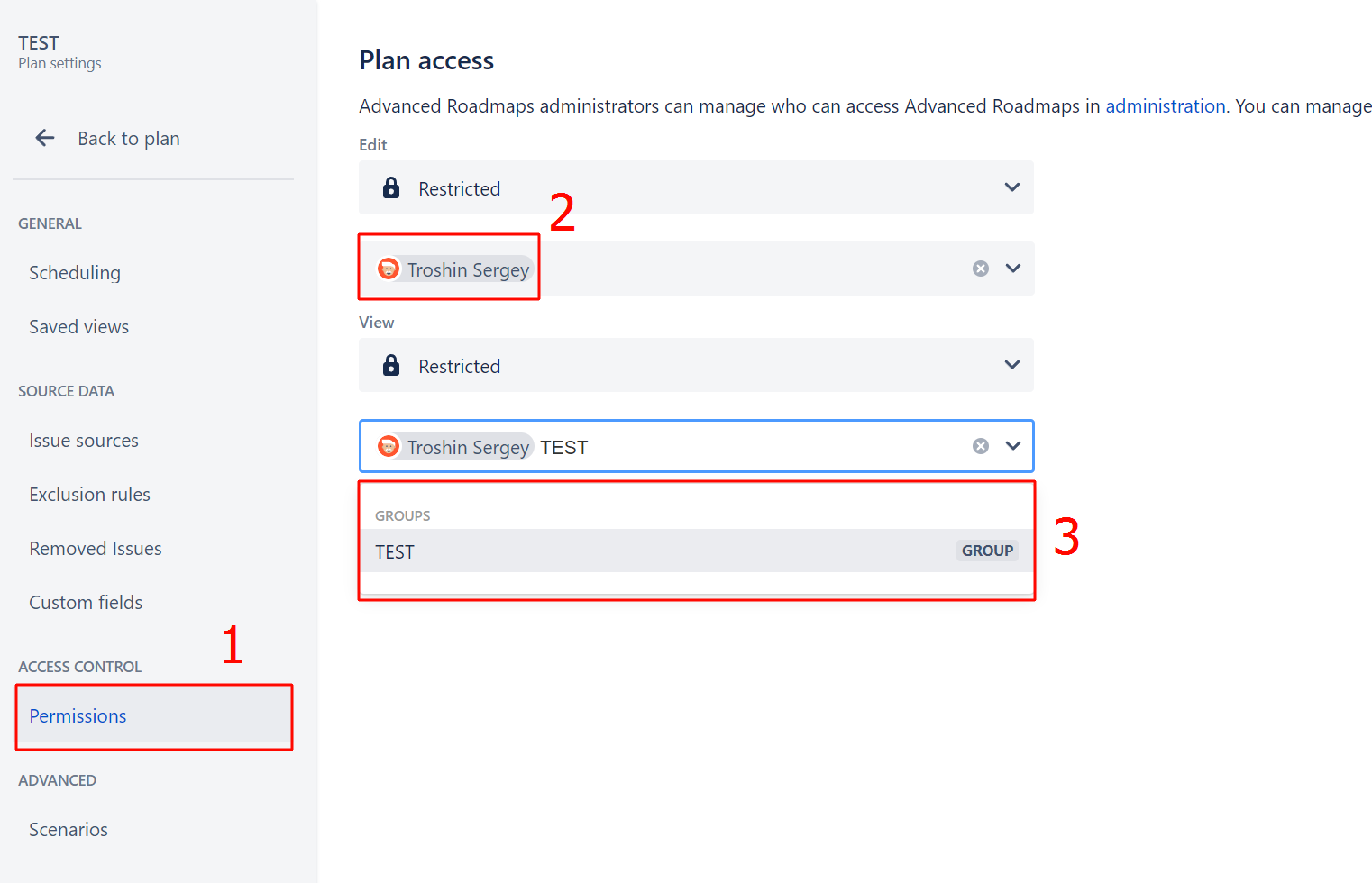Sharing Advanced Roadmaps with Jira user groups