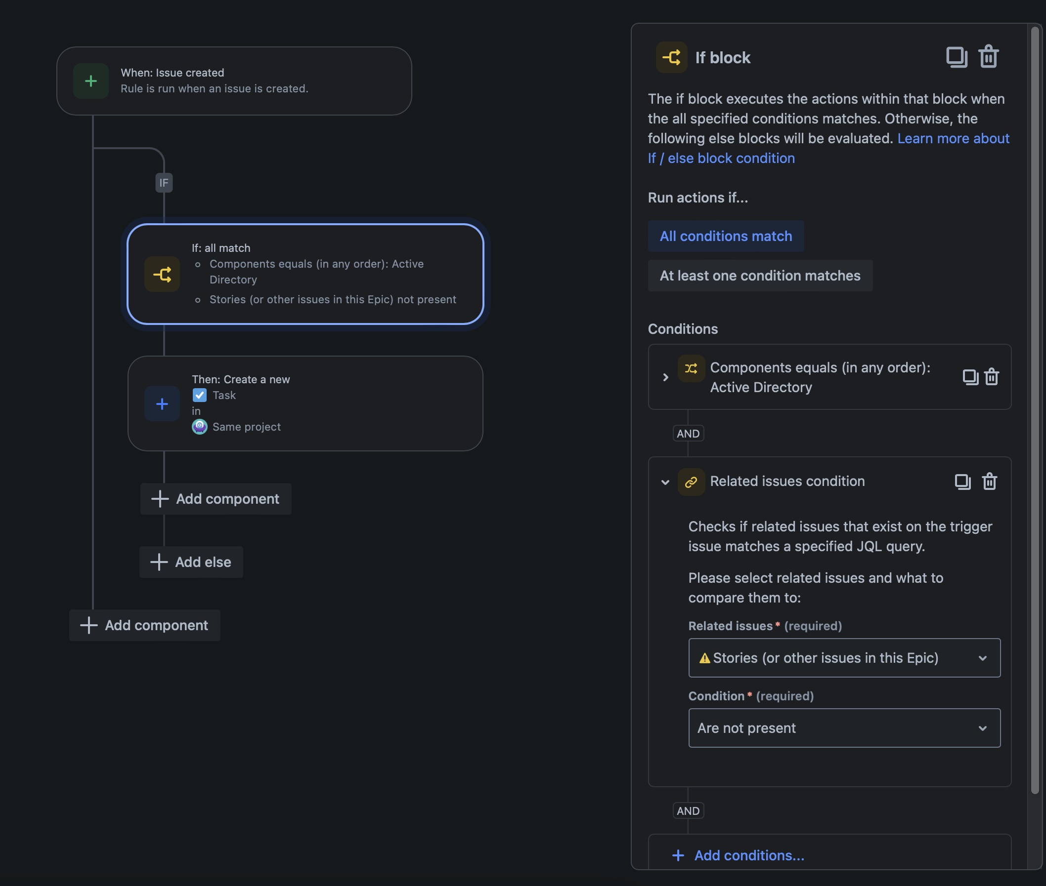 Automation to add child tasks and subtasks to an e...