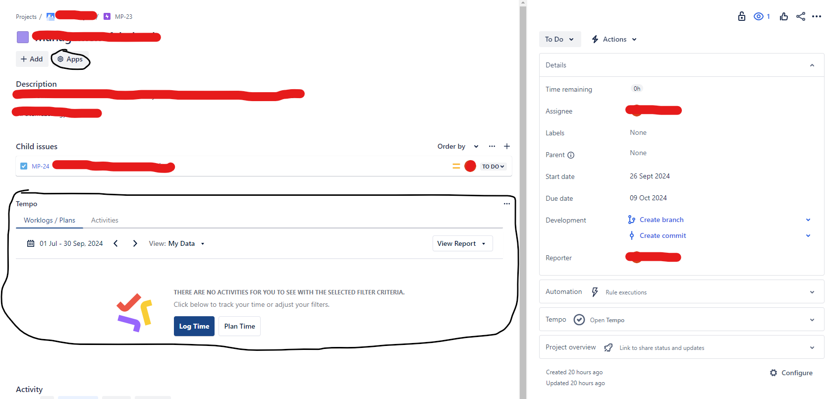 How to enable Tempo app for all issues?