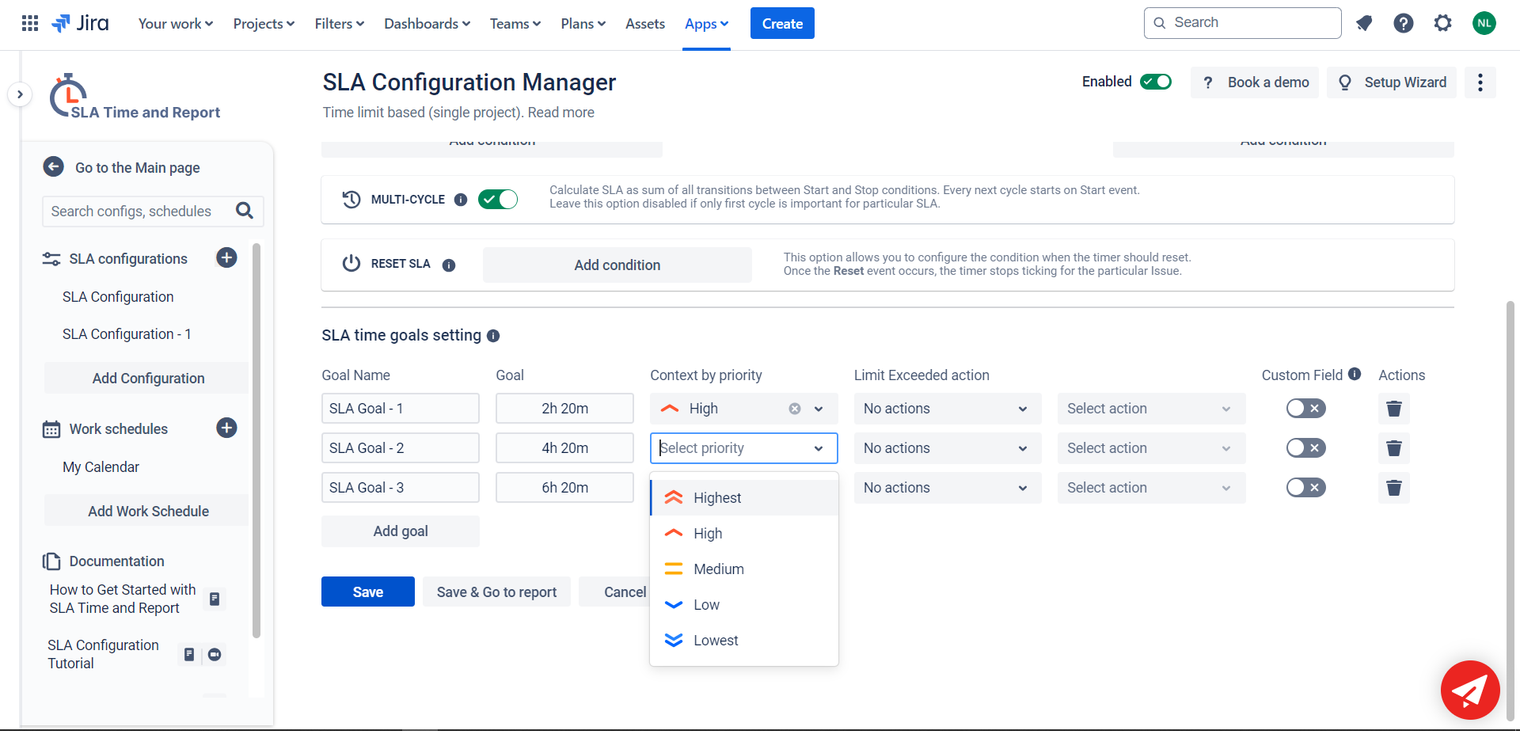 Set Different time limit SLA goals by priority lev... - Atlassian Community