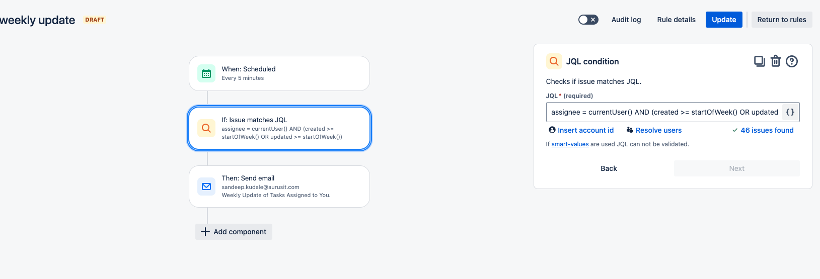Automating a weekly email with updates from the pa...