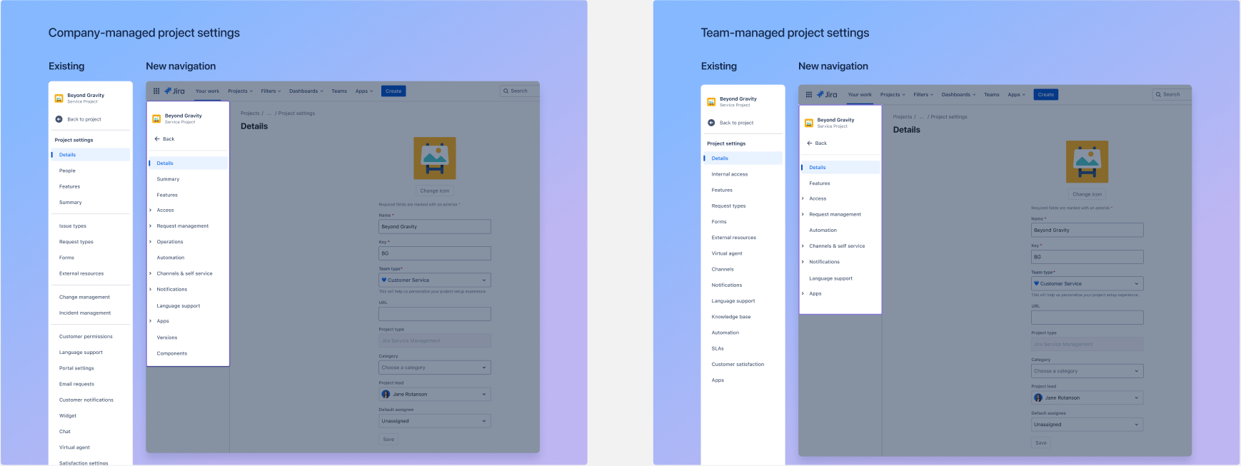📣 Updated project settings navigation in Jira Ser... - Atlassian Community