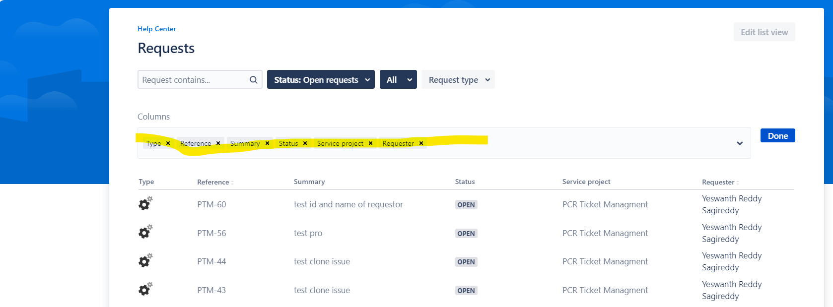 How to add custom fields on customer view request...