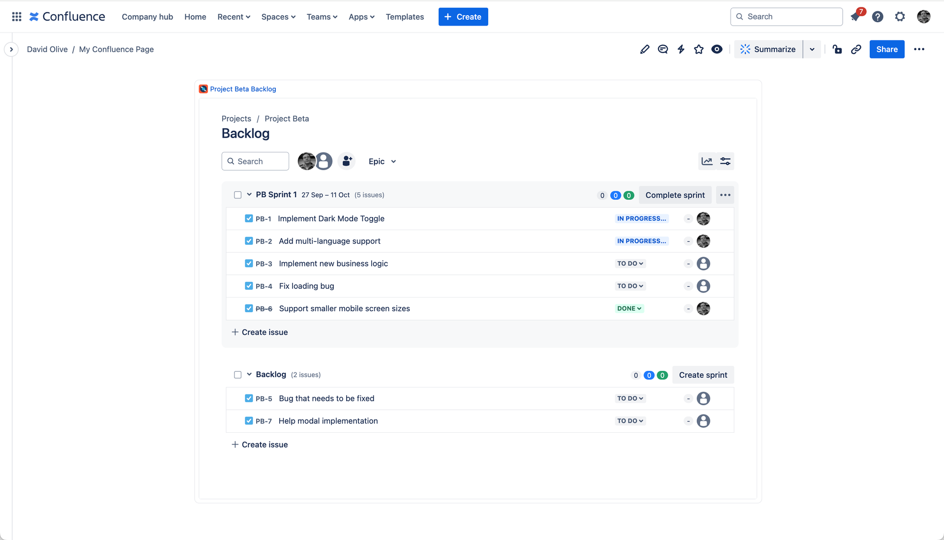 Add Jira project boards and backlog views into you... - Atlassian Community