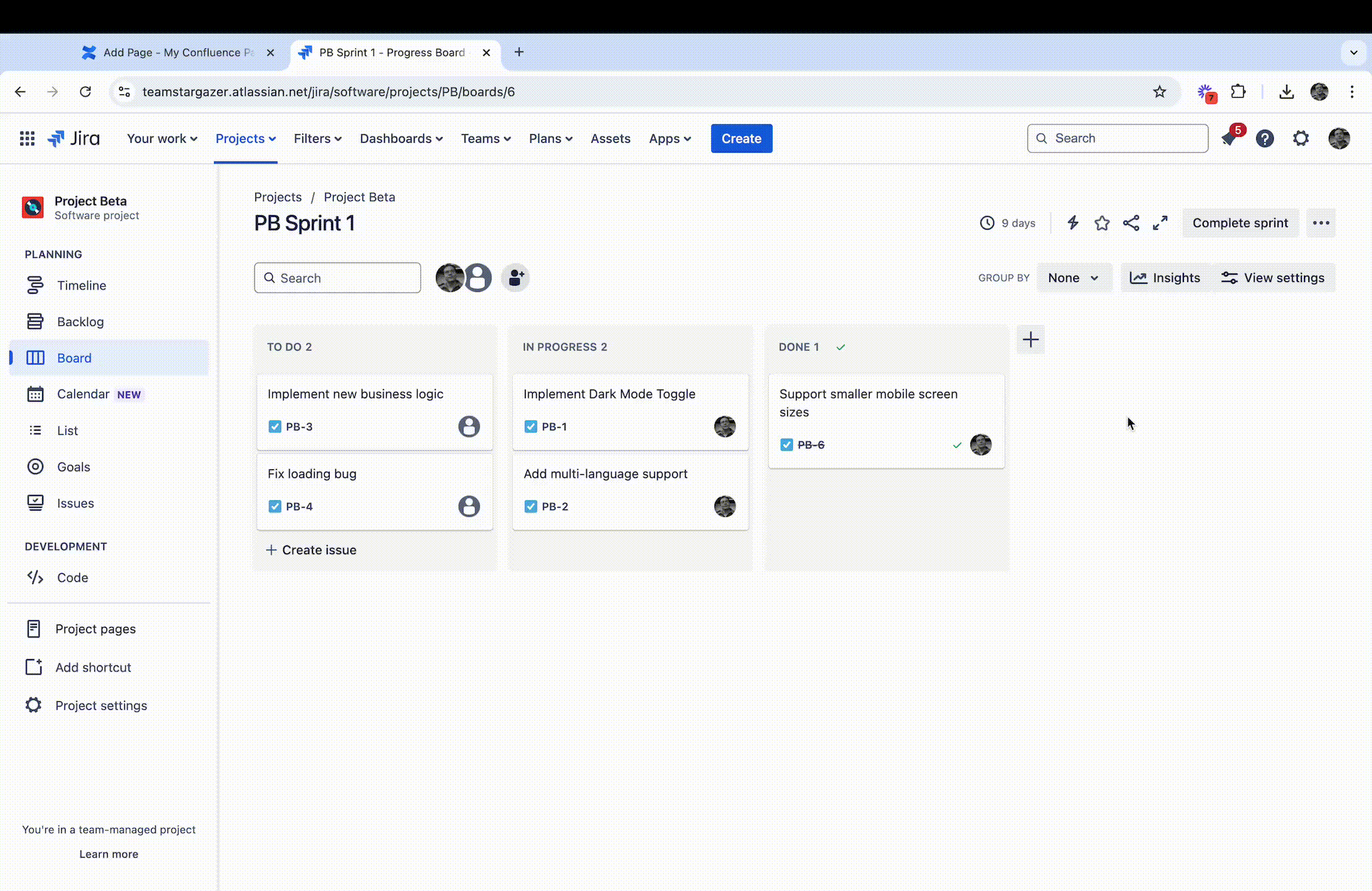 Add Jira project boards and backlog views into you... - Atlassian Community