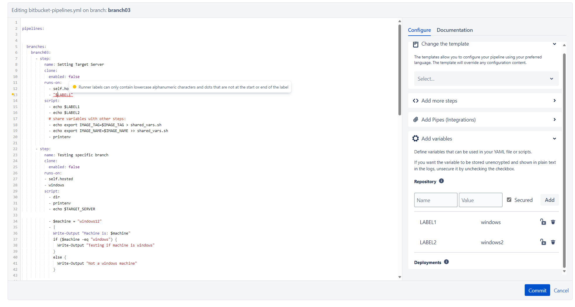 Solved: How to select a runner label that's in a repositor...