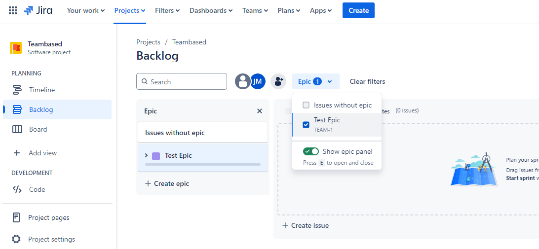 Solved: Epics not showing on jira backlog
